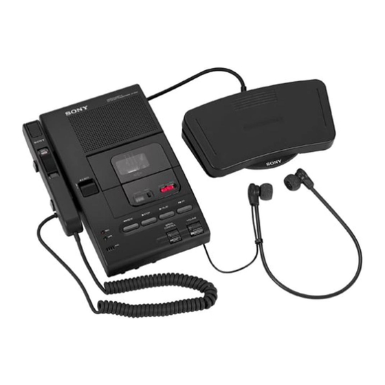 SONY M-2020A VOICE RECORDER OPERATING INSTRUCTIONS MANUAL | ManualsLib