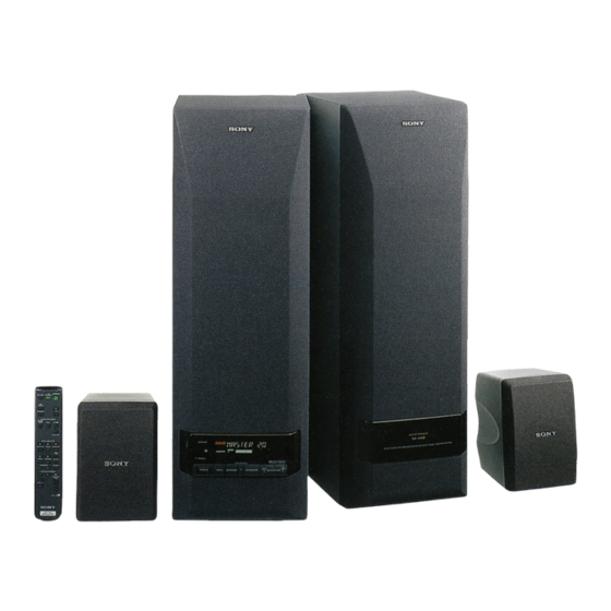 SONY SA-VA10 HOME CINEMA SPEAKER OPERATING INSTRUCTIONS MANUAL | ManualsLib