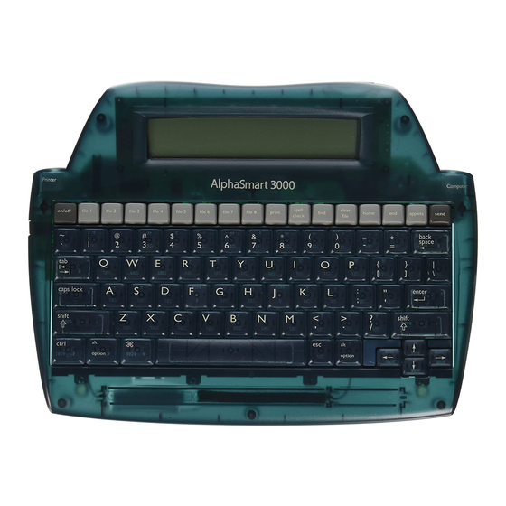 ALPHASMART 3000 ASSEMBLY INSTRUCTIONS Pdf Download | ManualsLib