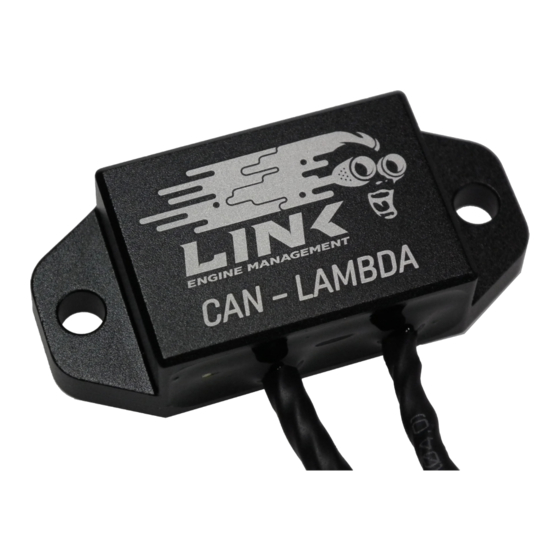 LINK CAN-LAMBDA USER MANUAL Pdf Download | ManualsLib