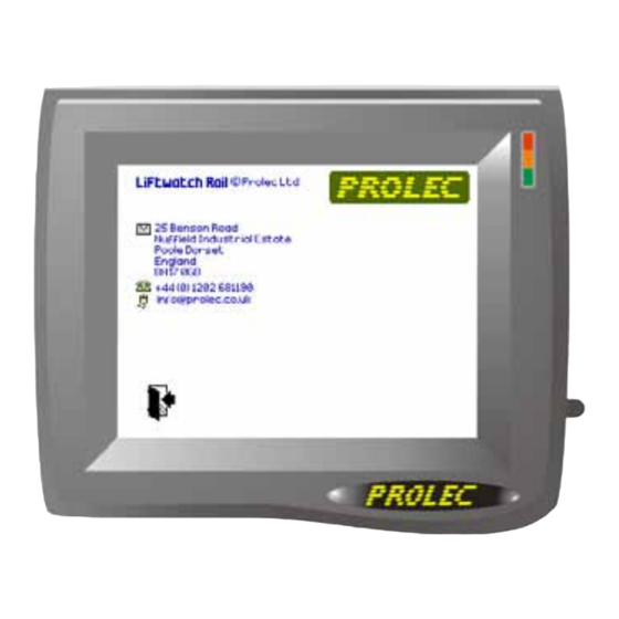 PROLEC LIFTWATCH RAIL OPERATOR'S MANUAL Pdf Download | ManualsLib