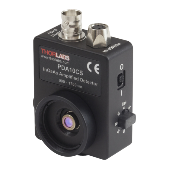 THORLABS PDA10CS USER MANUAL Pdf Download | ManualsLib