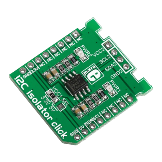 MIKROELEKTRONIKA CLICK BOARD I2C ISOLATOR CLICK QUICK START MANUAL Pdf Download | ManualsLib