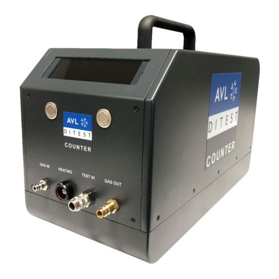 AVL DITEST COUNTER USER MANUAL Pdf Download | ManualsLib