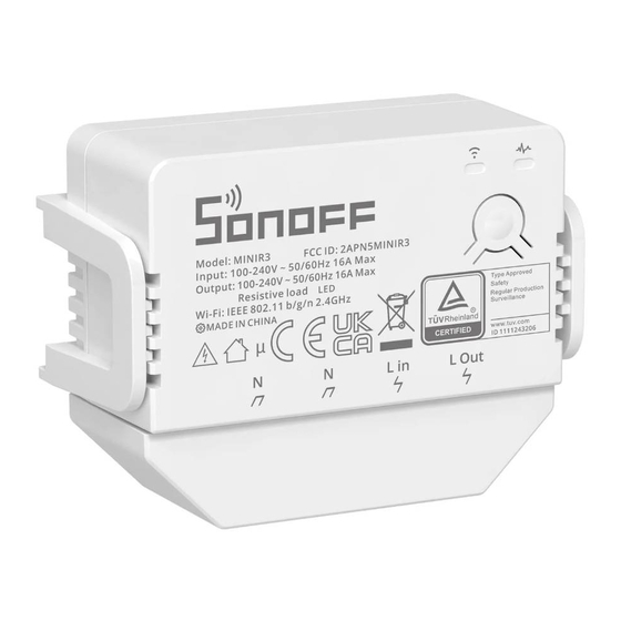 SONOFF MINIR3 USER MANUAL Pdf Download | ManualsLib