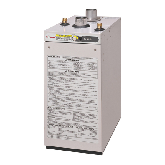 TOYOTOMI OIL MISER OM-122DW OPERATION AND MAINTENANCE INSTRUCTIONS Pdf ...