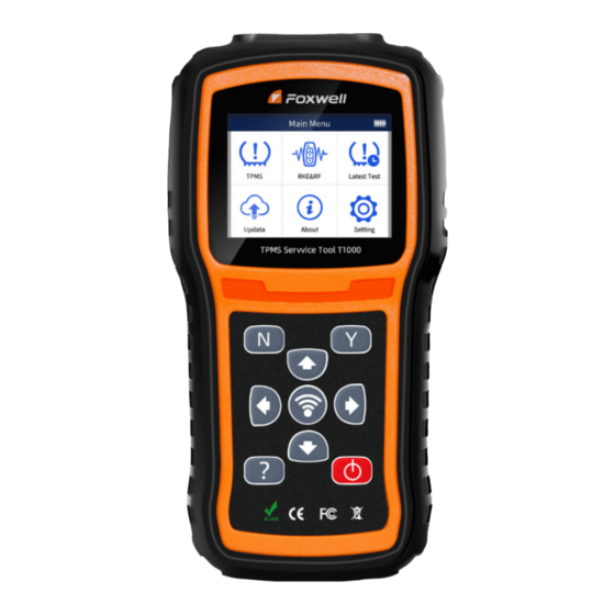 FOXWELL T1000 QUICK START MANUAL Pdf Download | ManualsLib