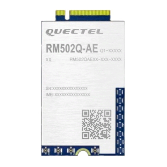 QUECTEL 5G MODULE SERIES HARDWARE DESIGN Pdf Download | ManualsLib