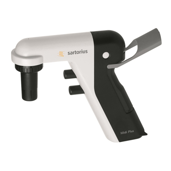 SARTORIUS MIDI PLUS QUICK START MANUAL Pdf Download | ManualsLib