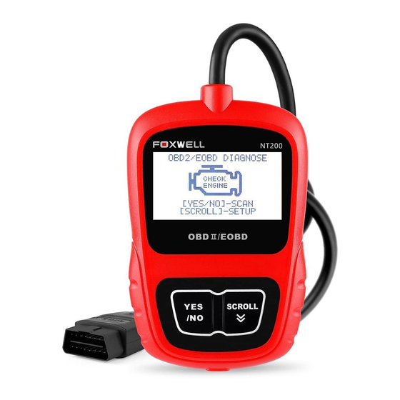 FOXWELL NT200 USER MANUAL Pdf Download | ManualsLib