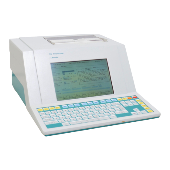 METROHM 726 MANUAL Pdf Download | ManualsLib