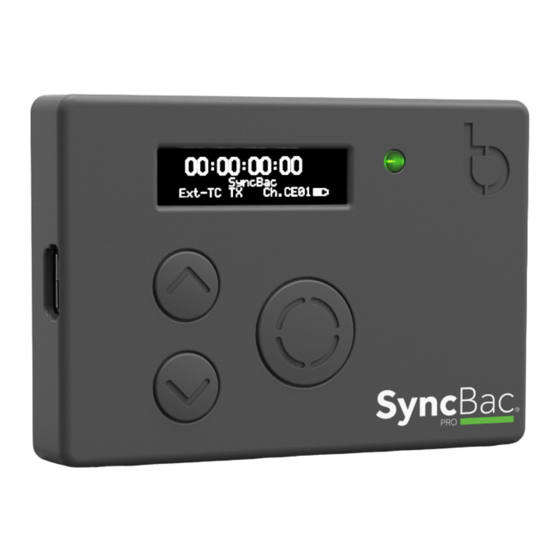 TIMECODE SYSTEMS SYNCBAC PRO USER MANUAL Pdf Download | ManualsLib