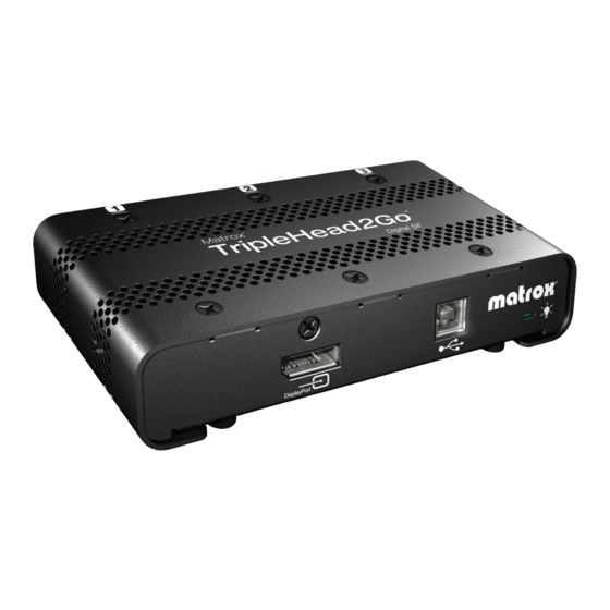 MATROX DUALHEAD2GO USER MANUAL Pdf Download | ManualsLib