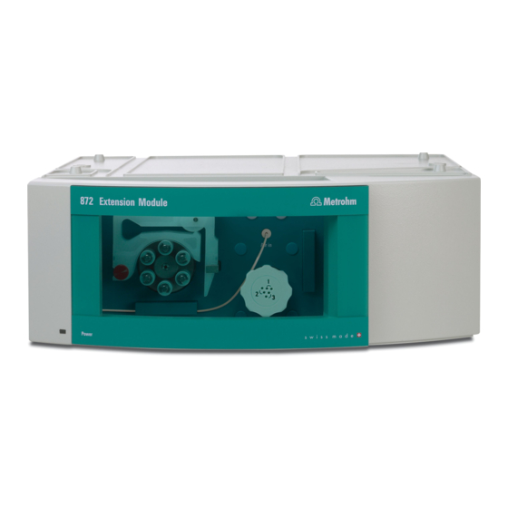 METROHM 872 MANUAL Pdf Download | ManualsLib