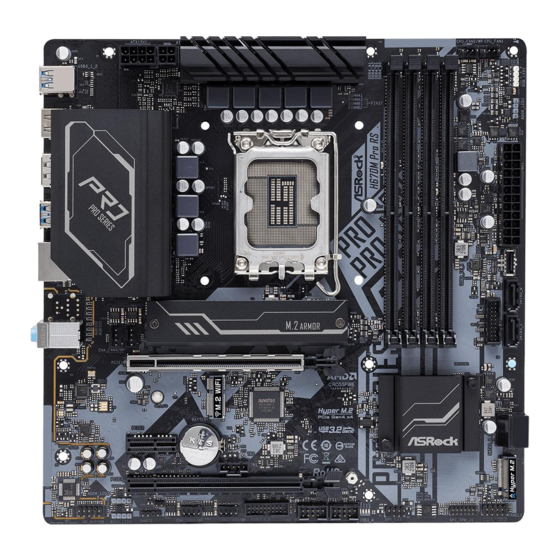 ASROCK H670M PRO RS MANUAL Pdf Download | ManualsLib
