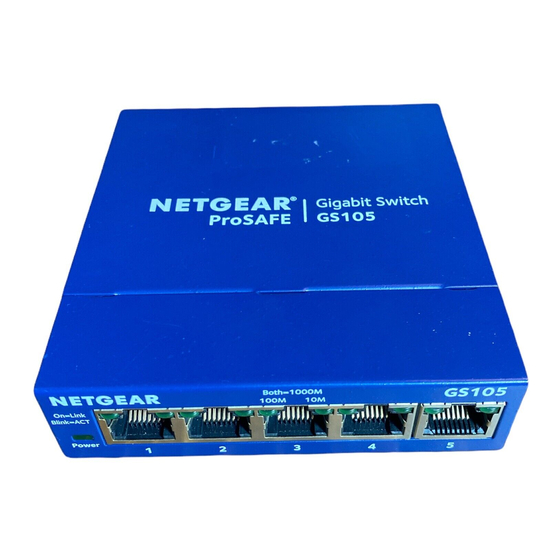 NETGEAR GS105V5 INSTALLATION MANUAL Pdf Download | ManualsLib