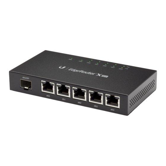 UBIQUITI ER-X-SFP QUICK START MANUAL Pdf Download | ManualsLib