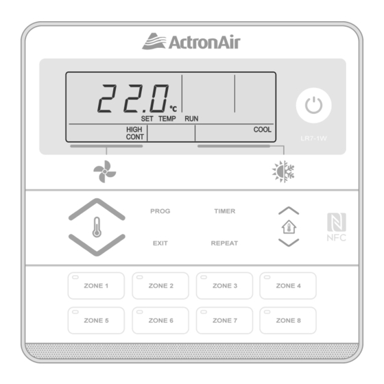 ACTRONAIR LR7-1W QUICK START MANUAL Pdf Download | ManualsLib
