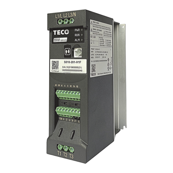 TECO S510 SERIES MANUAL Pdf Download | ManualsLib