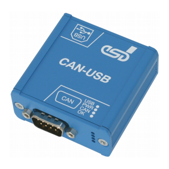 ESD CAN-USB/2 HARDWARE MANUAL Pdf Download | ManualsLib
