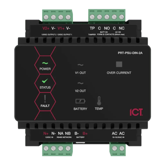 ICT PRT-PSU-DIN-2A INSTALLATION MANUAL Pdf Download | ManualsLib
