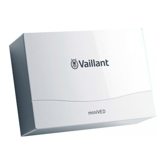 VAILLANT MINIVED VED H 3/3 OPERATING INSTRUCTIONS MANUAL Pdf Download ...