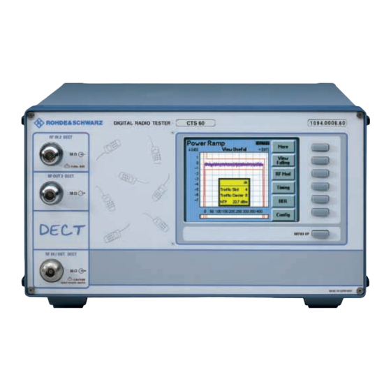 ROHDE & SCHWARZ CTS60 OPERATING MANUAL Pdf Download | ManualsLib