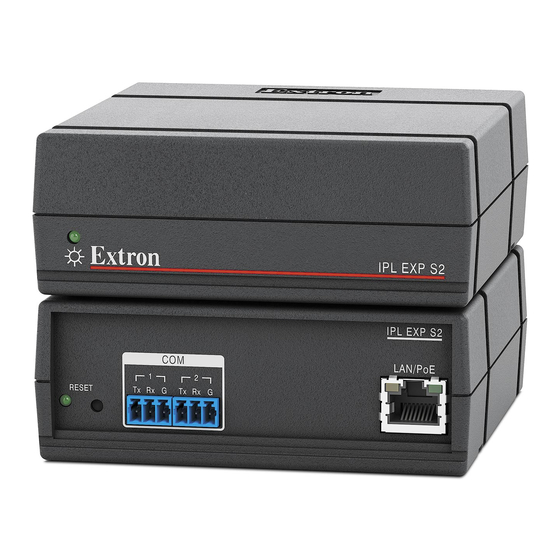 EXTRON ELECTRONICS IP LINK PRO XI IPL EXP I/O SERIES USER MANUAL Pdf ...
