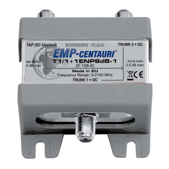 EMP-CENTAURI T1/1+1ENP8DB-1 INSTRUCTION MANUAL Pdf Download | ManualsLib