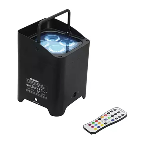 EUROLITE AKKU MINI UP-4 QCL SPOT USER MANUAL Pdf Download | ManualsLib