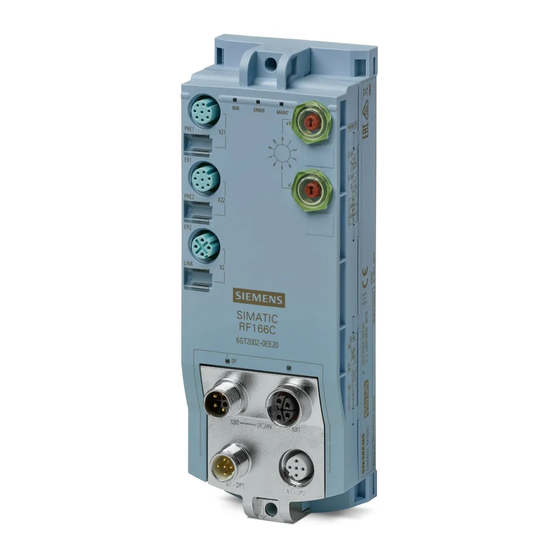 SIEMENS SIMATIC RF166C OPERATING INSTRUCTIONS MANUAL Pdf Download ...