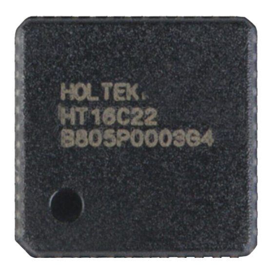 HOLTEK HT16C22 APPLICATIONS MANUAL Pdf Download | ManualsLib