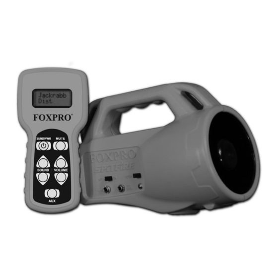 FOXPRO SPITFIRE INSTRUCTION MANUAL Pdf Download | ManualsLib