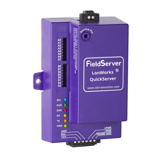 MSA FIELDSERVER QUICKSERVER FS-QS-1011 STARTUP MANUAL Pdf Download | ManualsLib