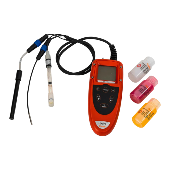 TRACE2O HYDROCHECK HC1000 INSTRUCTION MANUAL Pdf Download | ManualsLib