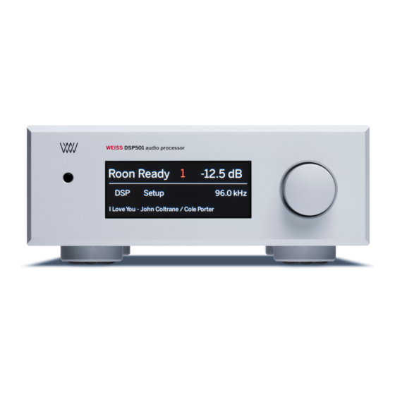 WEISS DSP501 USER MANUAL Pdf Download | ManualsLib