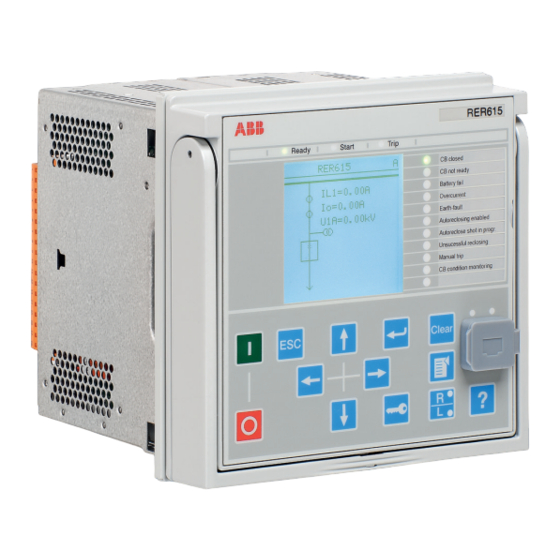 ABB RELION RER615 MANUAL Pdf Download | ManualsLib