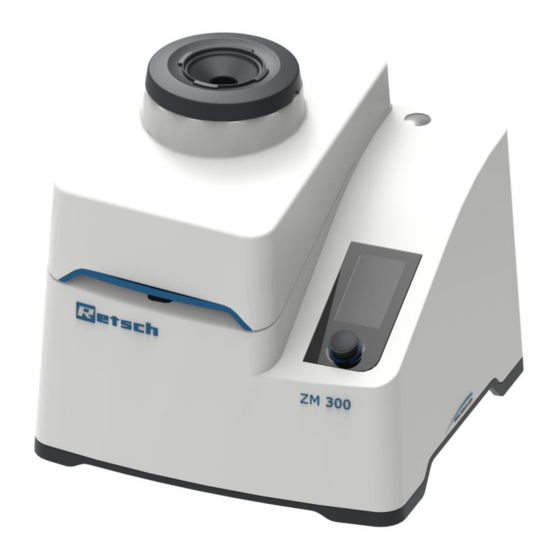 RETSCH ZM 300 MANUAL Pdf Download | ManualsLib