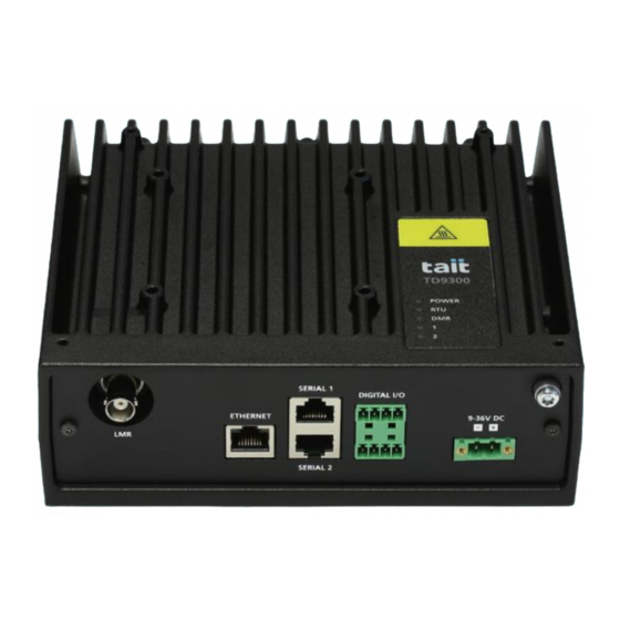 TAIT TD9300 INSTALLATION AND CONFIGURATION MANUAL Pdf Download | ManualsLib