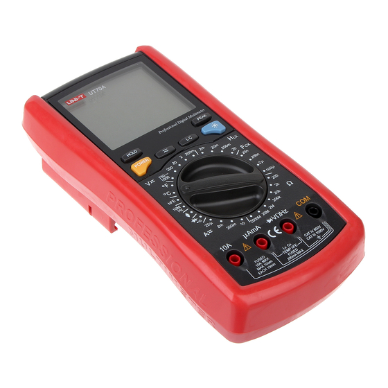 UNI-T UT-70A USER MANUAL Pdf Download | ManualsLib