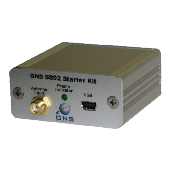 GNS 5892 STARTERKIT MANUAL Pdf Download | ManualsLib