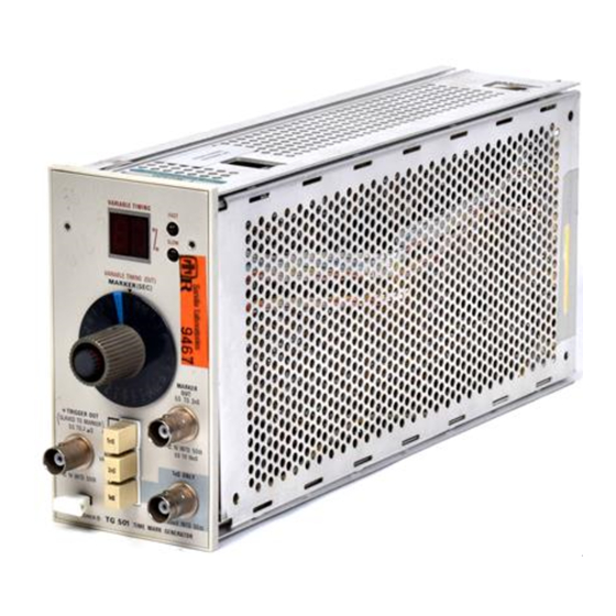 Tektronix Tg 501 Instruction Manual Pdf Download Manualslib