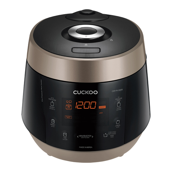 CUCKOO CRP-PK10 TOOL SERIES OPERATING INSTRUCTIONS MANUAL Pdf Download ...