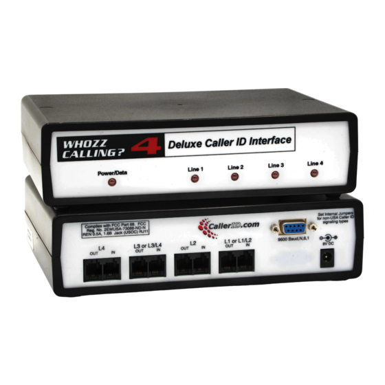 CALLERID WHOZZ CALLING DELUXE 2 PRODUCT MANUAL Pdf Download | ManualsLib