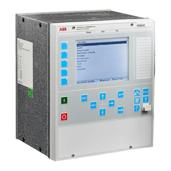 ABB RELION REB500 OPERATION MANUAL Pdf Download | ManualsLib