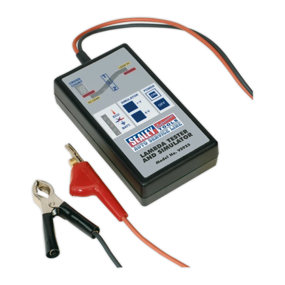 SEALEY VS925 INSTRUCTIONS Pdf Download | ManualsLib