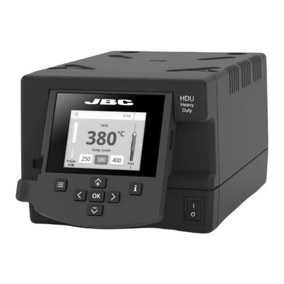 JBC HDU INSTRUCTION MANUAL Pdf Download | ManualsLib