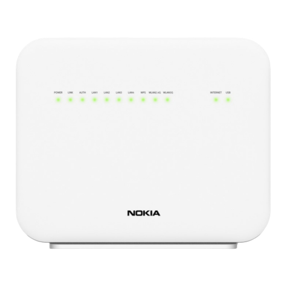 NOKIA G-0425G-A QUICK REFERENCE MANUAL Pdf Download | ManualsLib