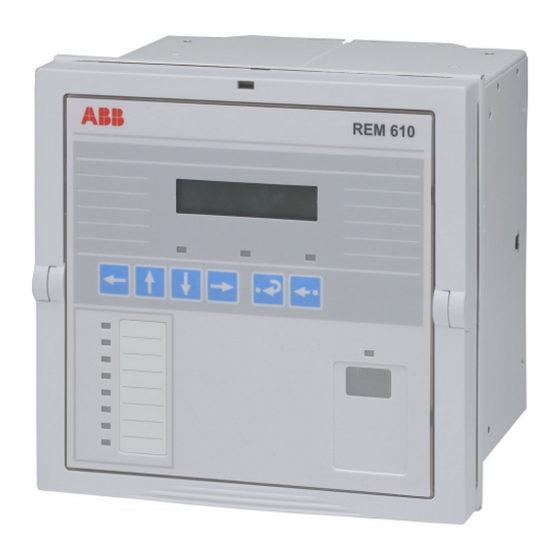 ABB REM 610 TECHNICAL REFERENCE MANUAL Pdf Download | ManualsLib