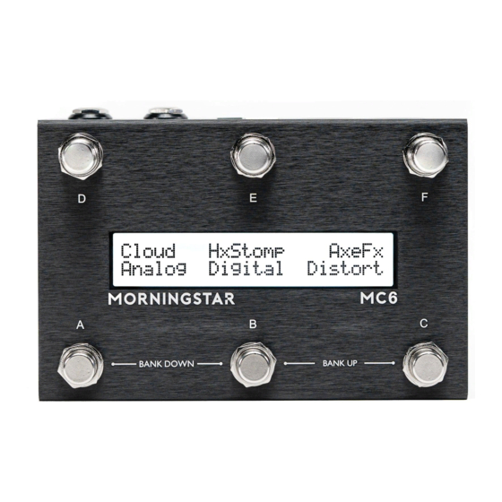 MORNINGSTAR MC6 MKII USER MANUAL Pdf Download | ManualsLib